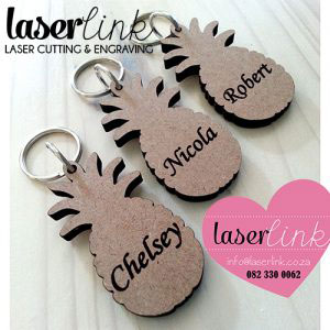Laser Cut Wooden Key Rings - Laserlink